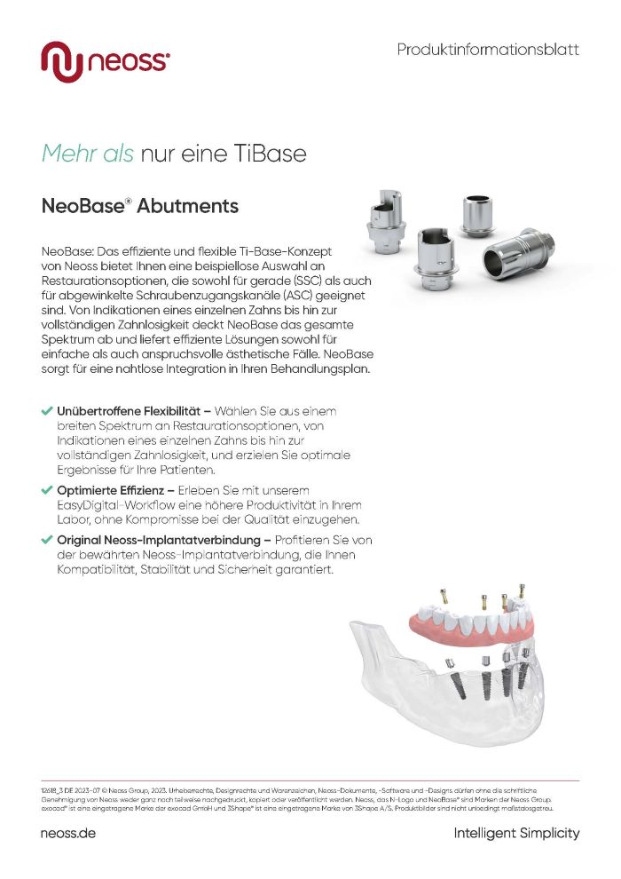 Full-Arch Flexibilität mit Neoss4+